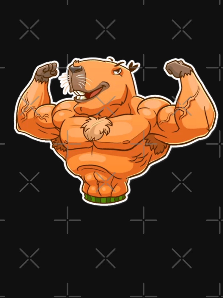 "Capybara Muscle - Cute Guinea Pig Animal Pet Zoo" T-shirt for Sale by ...