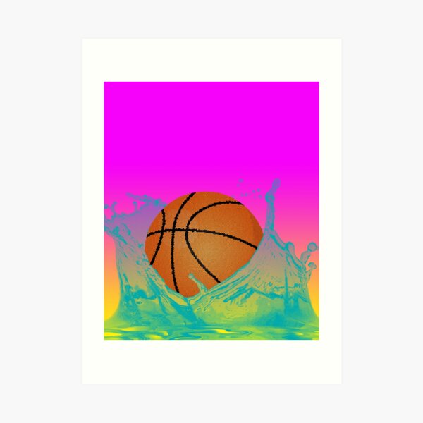 "Vaporwave Basketball Splash" Art Print by tdjeff02 | Redbubble