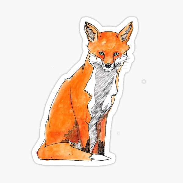 "Fox Sticker" Sticker by michaela8 | Redbubble