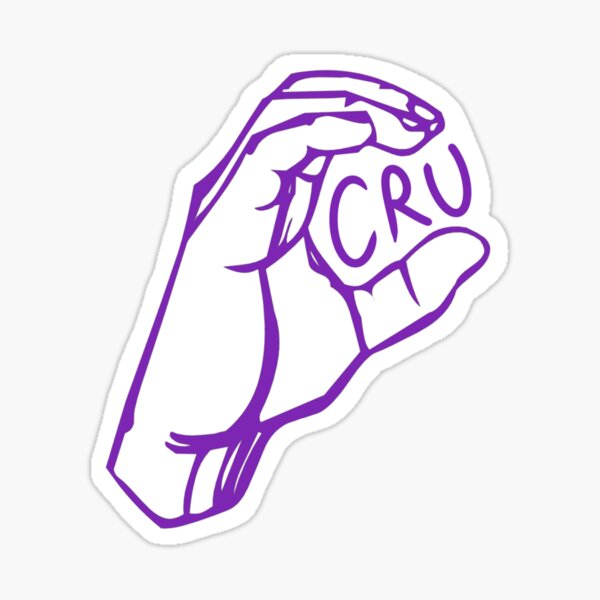 "Cru hand " Sticker for Sale by amyruthlucas | Redbubble