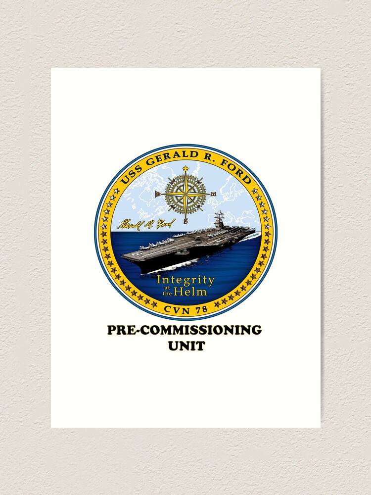 "PCU Gerald R. Ford (CVN-78) Crest" Art Print for Sale by ...