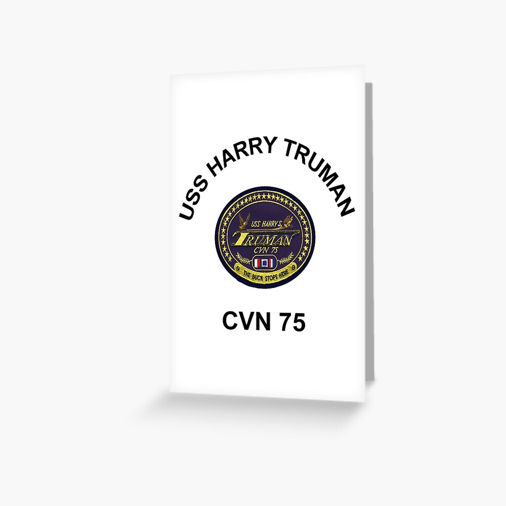 "USS Harry S. Truman (CVN-75) Crest" Greeting Card by Spacestuffplus ...