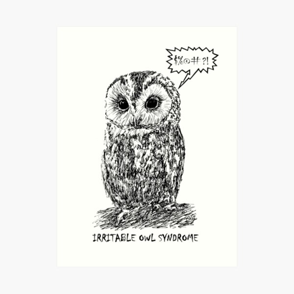 Irritable Owl Syndrome Wall Art | Redbubble