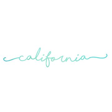 "california watercolor cursive " Sticker for Sale by Florapatel | Redbubble