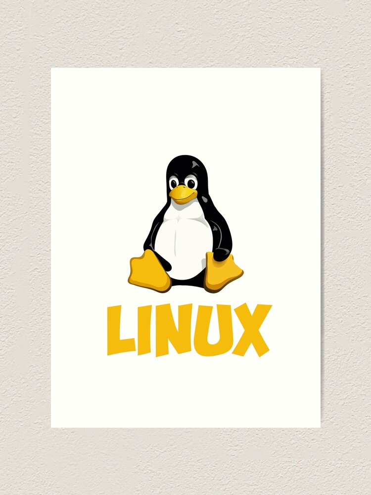 "Linux Tux Penguin Logo" Art Print for Sale by vladocar | Redbubble
