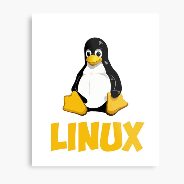"Linux Tux Penguin Logo" Metal Print for Sale by vladocar | Redbubble