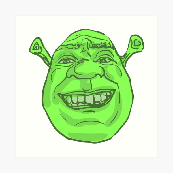 "Shrek's Face" Art Print for Sale by daoustdraws | Redbubble