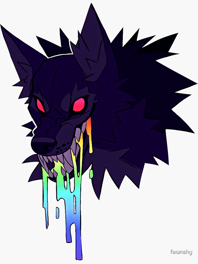 "Pride Wolf" Sticker for Sale by fawnshy | Redbubble