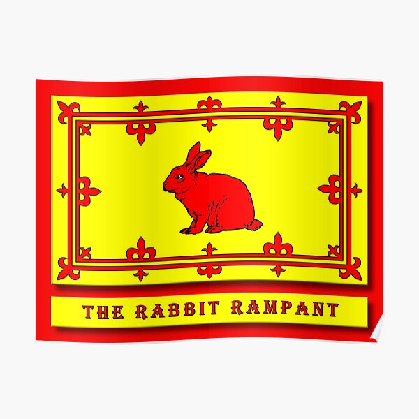 "RABBIT RAMPANT 2" Poster for Sale by StuWho | Redbubble