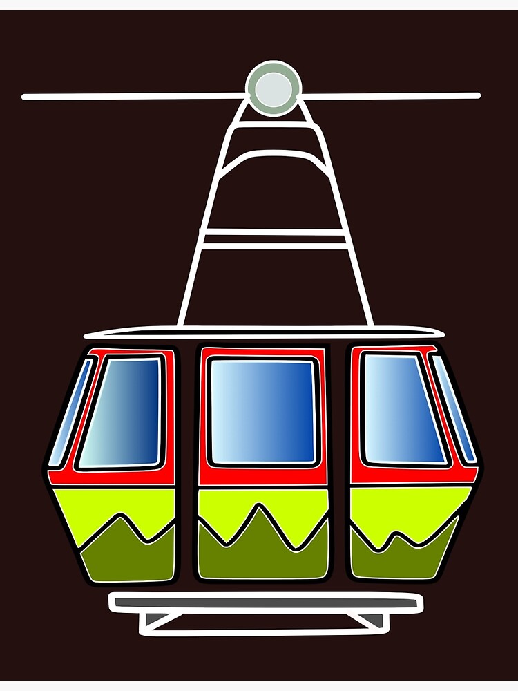 "Cable Car Gondola Cable Car Railway Mountain Railway" Poster by ...