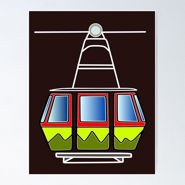 "Cable Car Gondola Cable Car Railway Mountain Railway" Poster by ...