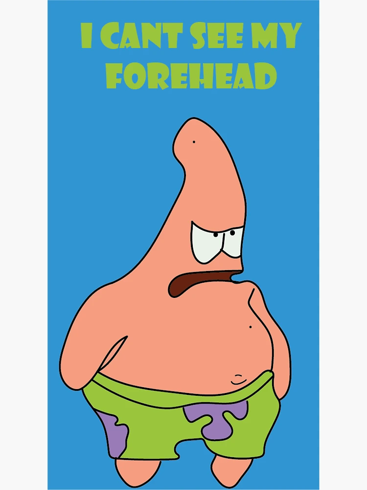 Patrick Star Meme I Cant See My Forehead Applejack Patrick Star