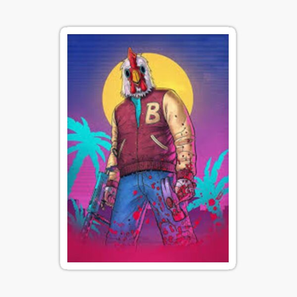 "Hotline Miami Jacket" Sticker for Sale by Hitguners | Redbubble