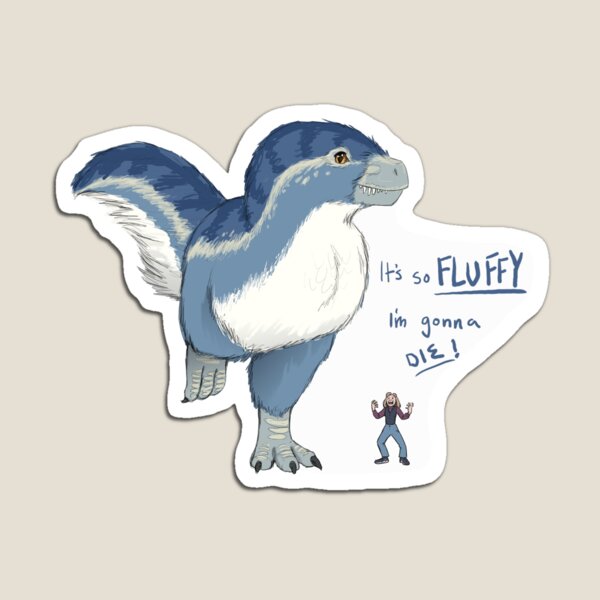 "Fluffy T-Rex" Magnet for Sale by ChillyStudios | Redbubble