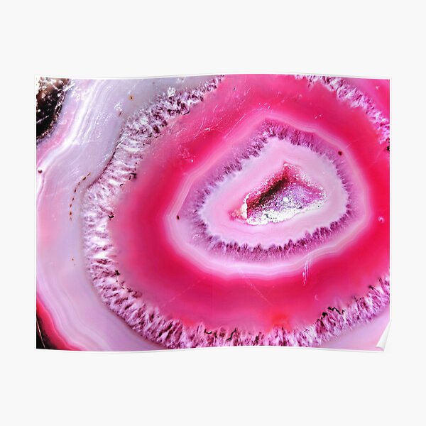 "Pink Geode" Poster by AmberELamoreaux | Redbubble