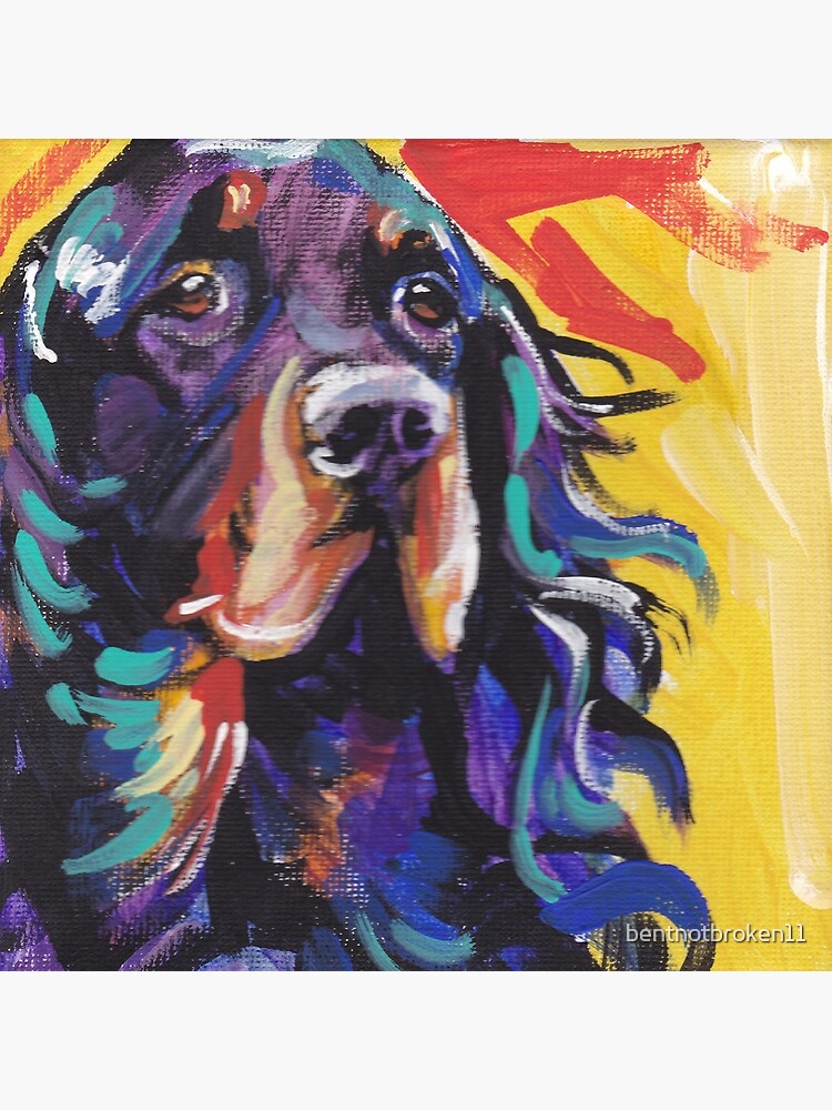 "Gordon Setter Dog Bright colorful pop dog art" Art Print by ...