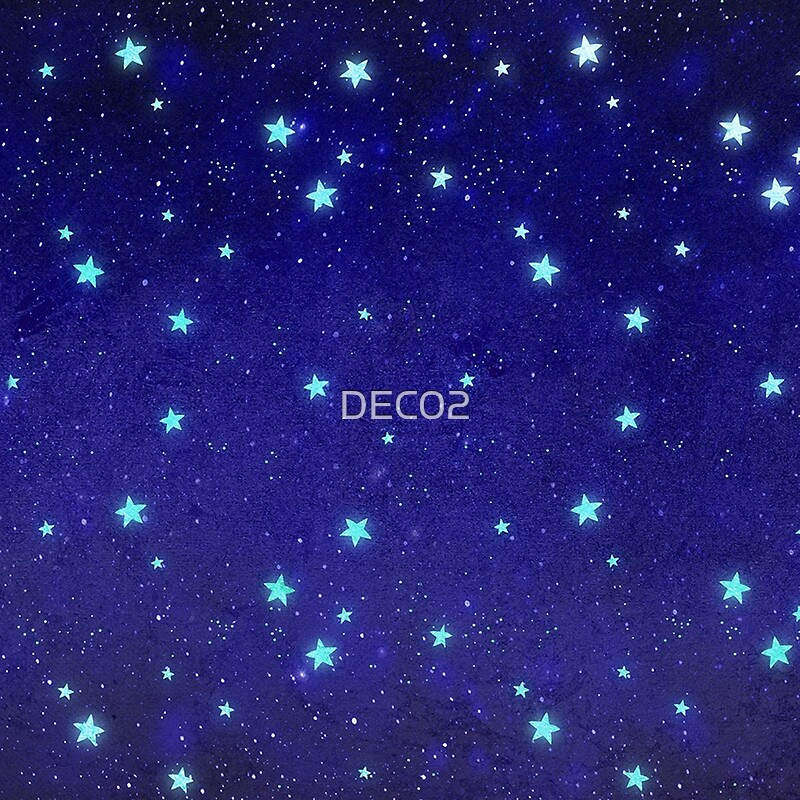 "Indigo Midnight Blue Sky With Diamond Shaped Stars Pattern" by DEC02 ...