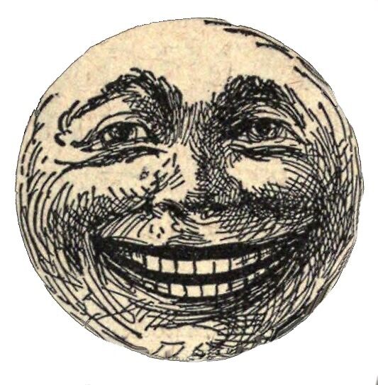 "Vintage Smiling Moon - 1883" by VintageCrash | Redbubble