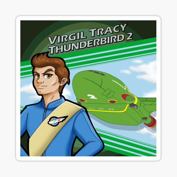 "Virgil Tracy & Thunderbird 2" Sticker for Sale by corzamoon | Redbubble