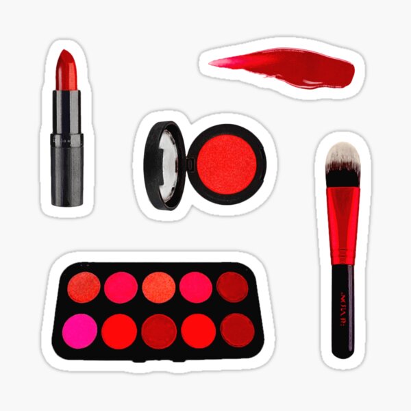 "Cherry Red Makeup Painting Collection ~ Sticker Sheet Bundle Pack Set ...