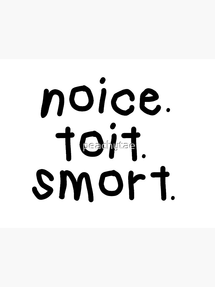 "noice, toit, smort b99" Sticker for Sale by peachytae | Redbubble
