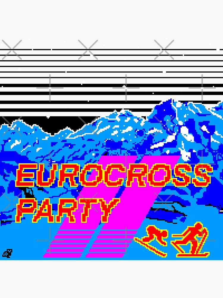 "Eurocross Party" Sticker for Sale by ORAKLE-Designs | Redbubble