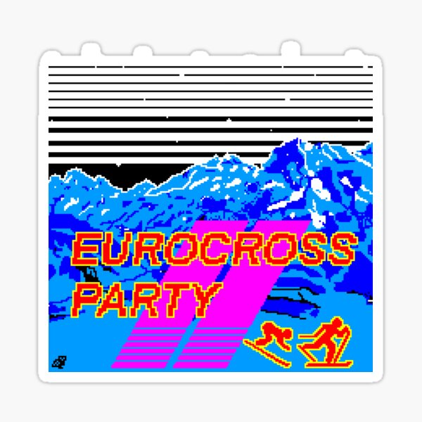 "Eurocross Party" Sticker for Sale by ORAKLE-Designs | Redbubble