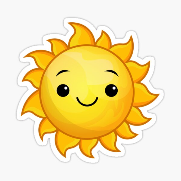"Sun - Cute Happy Planet Stars Solar System Galaxy" Sticker for Sale by ...