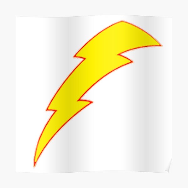 Póster «Logo de superhéroe retro relámpago» de Girl-Power | Redbubble