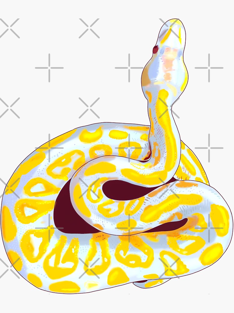 "Albino snake" Sticker for Sale by MimieTrouvetou | Redbubble