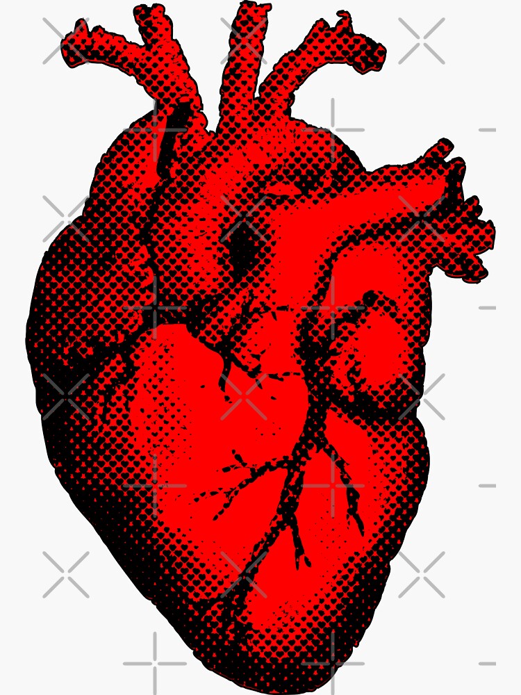 "Real heart" Sticker by HeAtelier | Redbubble