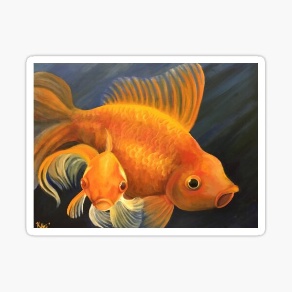 "Goldfish" Sticker for Sale by Unicornarama | Redbubble