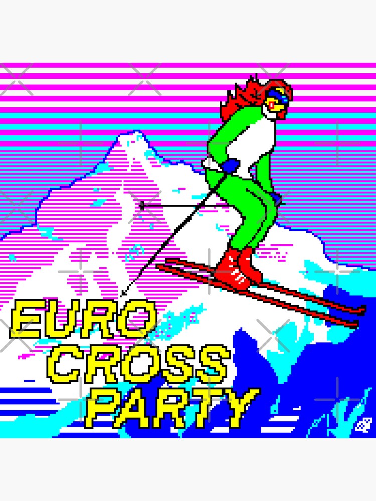 "Eurocross Party III" Sticker by ORAKLE-Designs | Redbubble