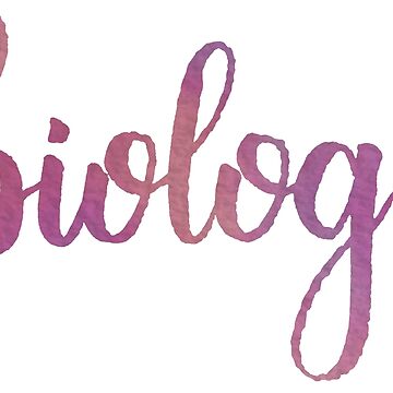 "Biology Watercolor Calligraphy Label" Art Print for Sale by the-bangs ...