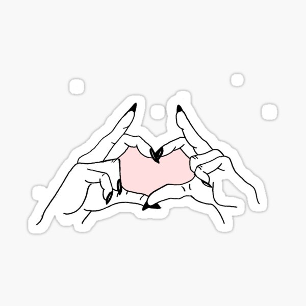 "heart hands " Sticker for Sale by AshCard | Redbubble