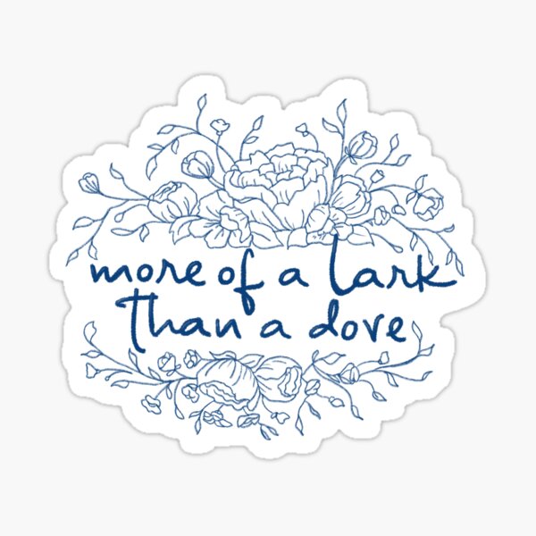 "more of a lark" Sticker by makeemlaugh | Redbubble