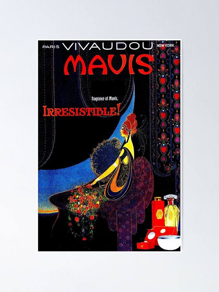 "MAVIS VIVAUDOU : Vintage Perfume Advertising Print" Poster for Sale by ...