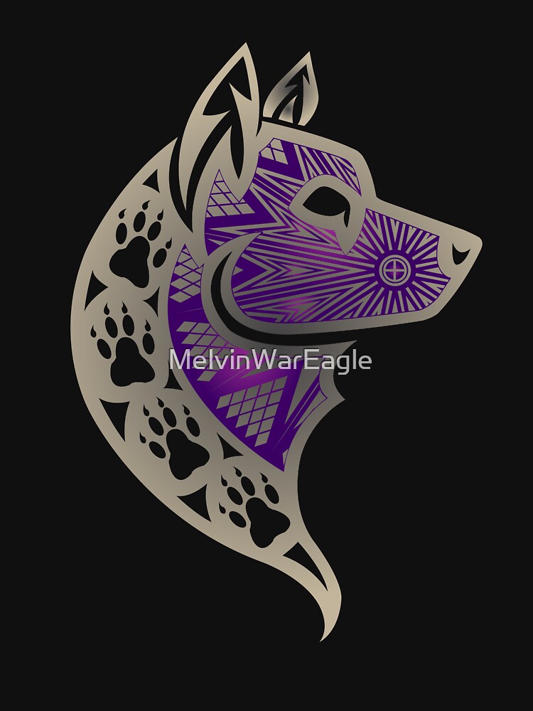 "Wolf (Purple)" T-shirt by MelvinWarEagle | Redbubble