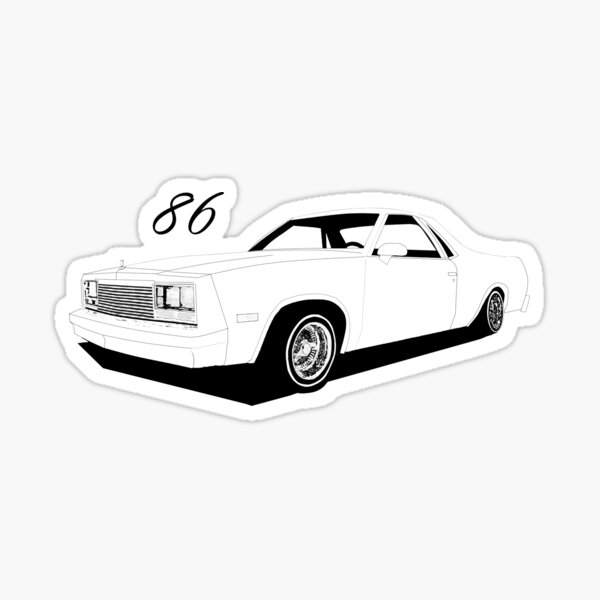 "86 El Camino " Sticker for Sale by ThornyroseShop | Redbubble