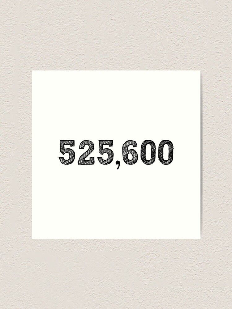 "RENT - 525,600" Art Print by broadway-island | Redbubble