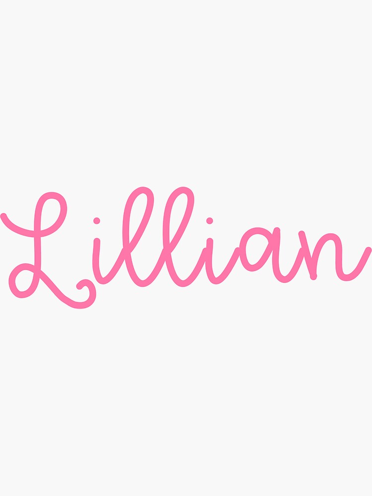 "Lillian" Sticker by Jze76340 | Redbubble