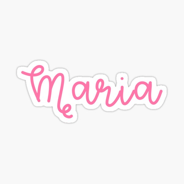 "Maria" Sticker for Sale by Jze76340 | Redbubble