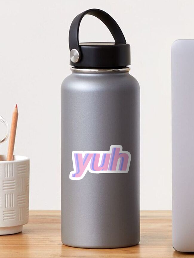"yuh" Sticker for Sale by kennygeee | Redbubble