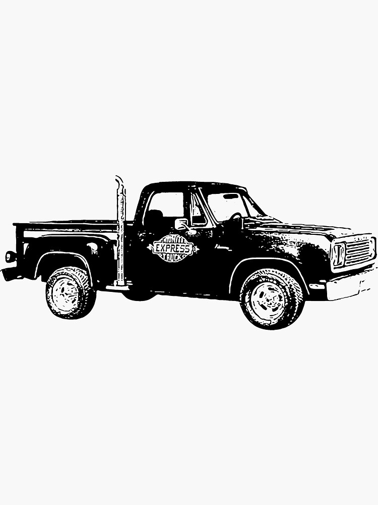 "1978 Dodge Midnite Express Truck" Sticker for Sale by TheMoparHunter ...