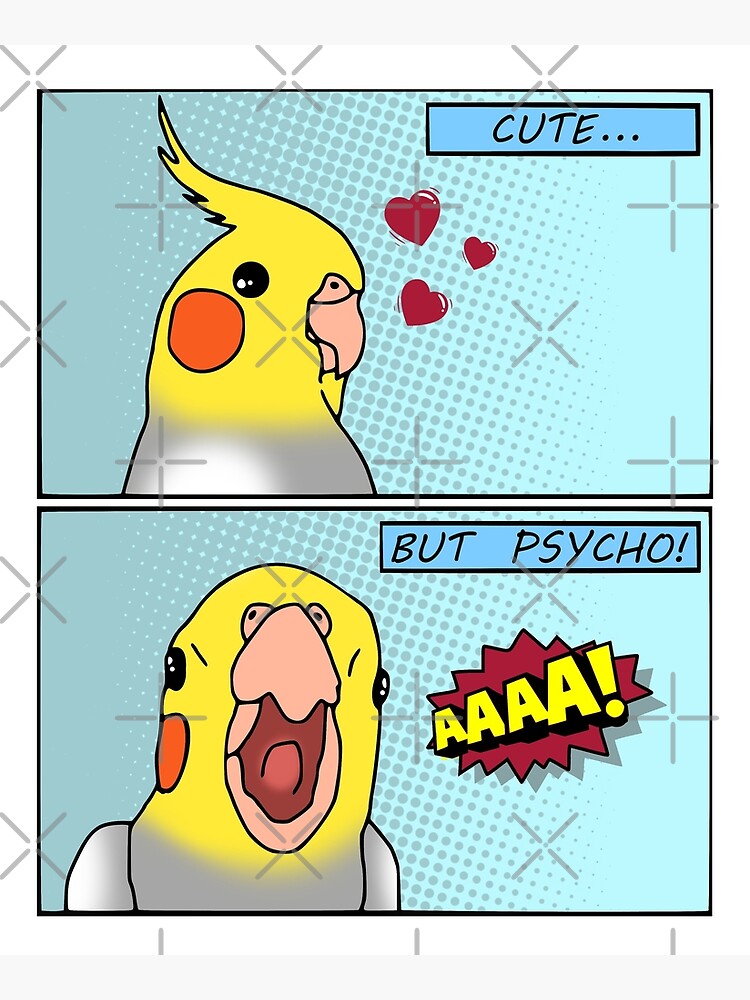 "cute but psycho birb comic" Poster by FandomizedRose | Redbubble