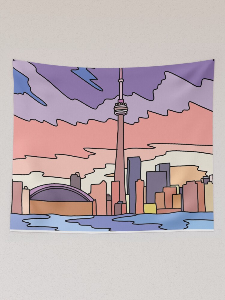 "Toronto sky by Elebea" Tapestry for Sale by Sabrina Brugmann | Redbubble