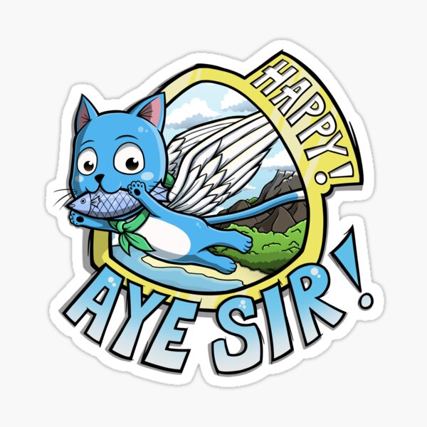 "Happy! Aye Sir! - FanArt" Sticker by yoshi1998 | Redbubble