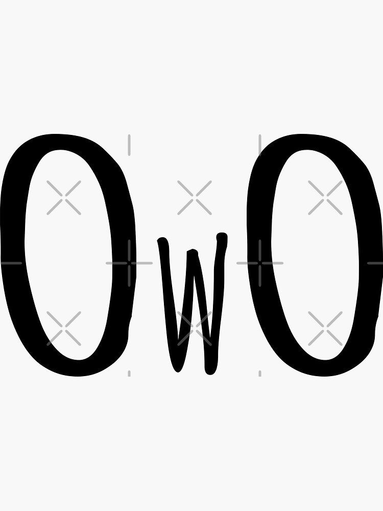 "Hewwo OwO Emoticon Funny Internet Meme" Sticker by bpcreate | Redbubble