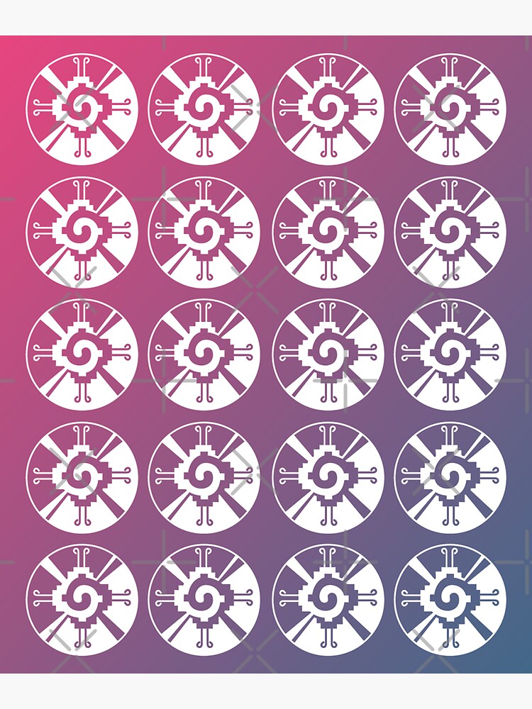"Hunab Ku Symbol Pattern Aztec Maya Mayan" Sticker for Sale by ...