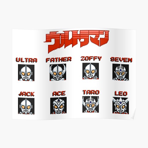 "Classic The Ultramen pixel" Poster by Tark-Abelard | Redbubble